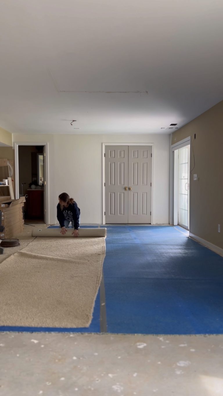 BASEMENT RENOVATION - FLOORING - Cass Makes Home
