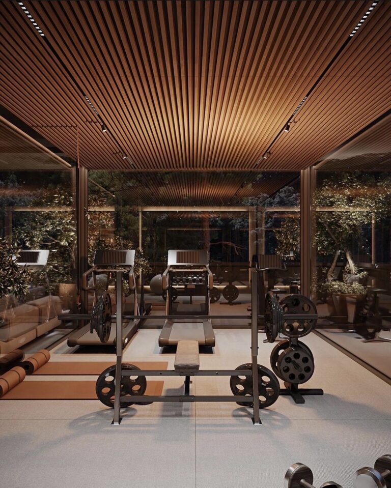 Home Gym Renovation - Wood Plank Wall - Cass Makes Home