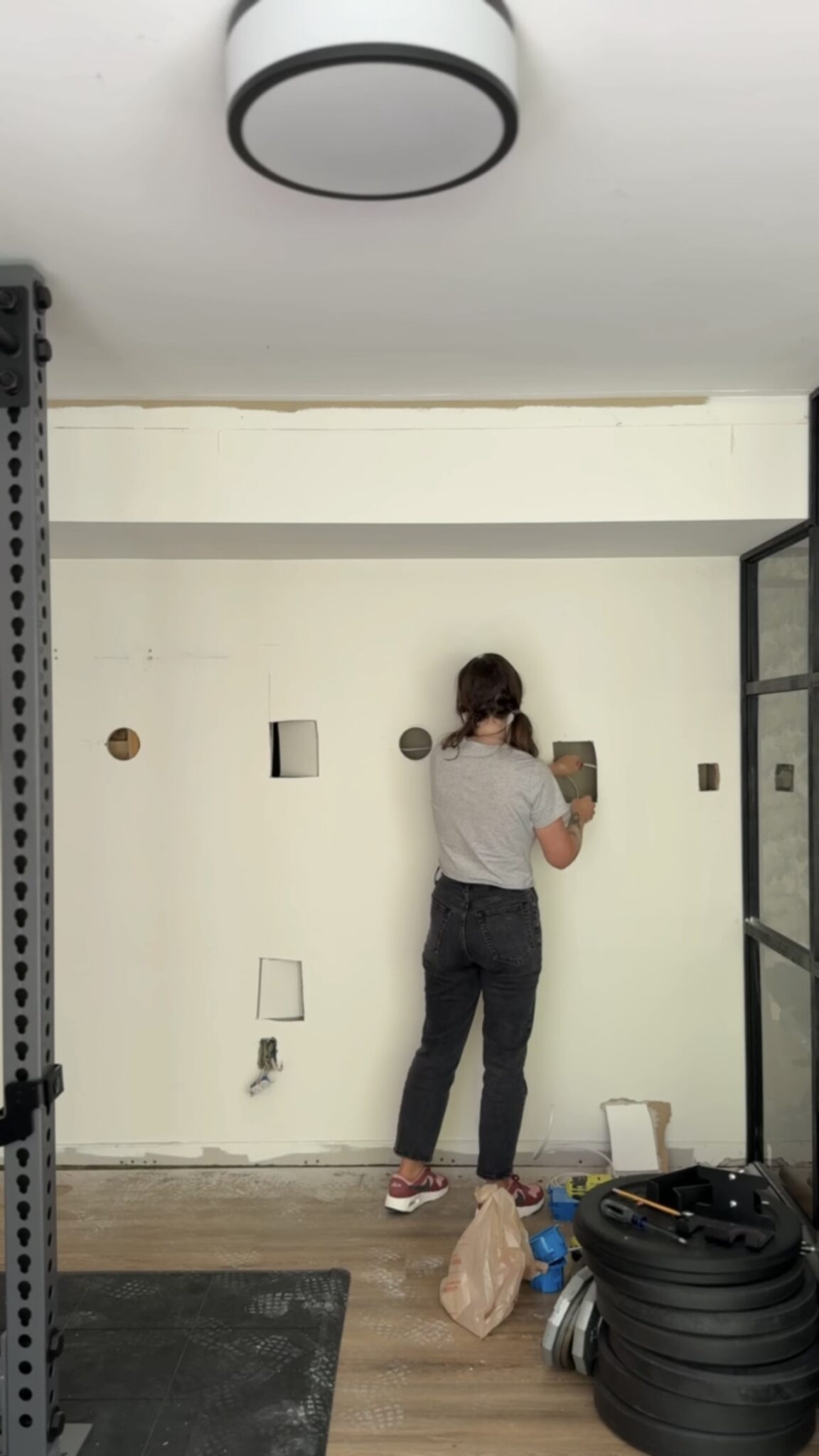 Home Gym Renovation - Plans, Prep, & Electrical - Cass Makes Home