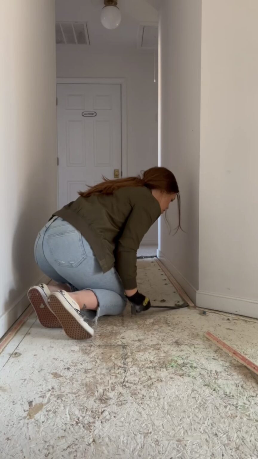 The Hallway Makeover - Flooring - Cass Makes Home