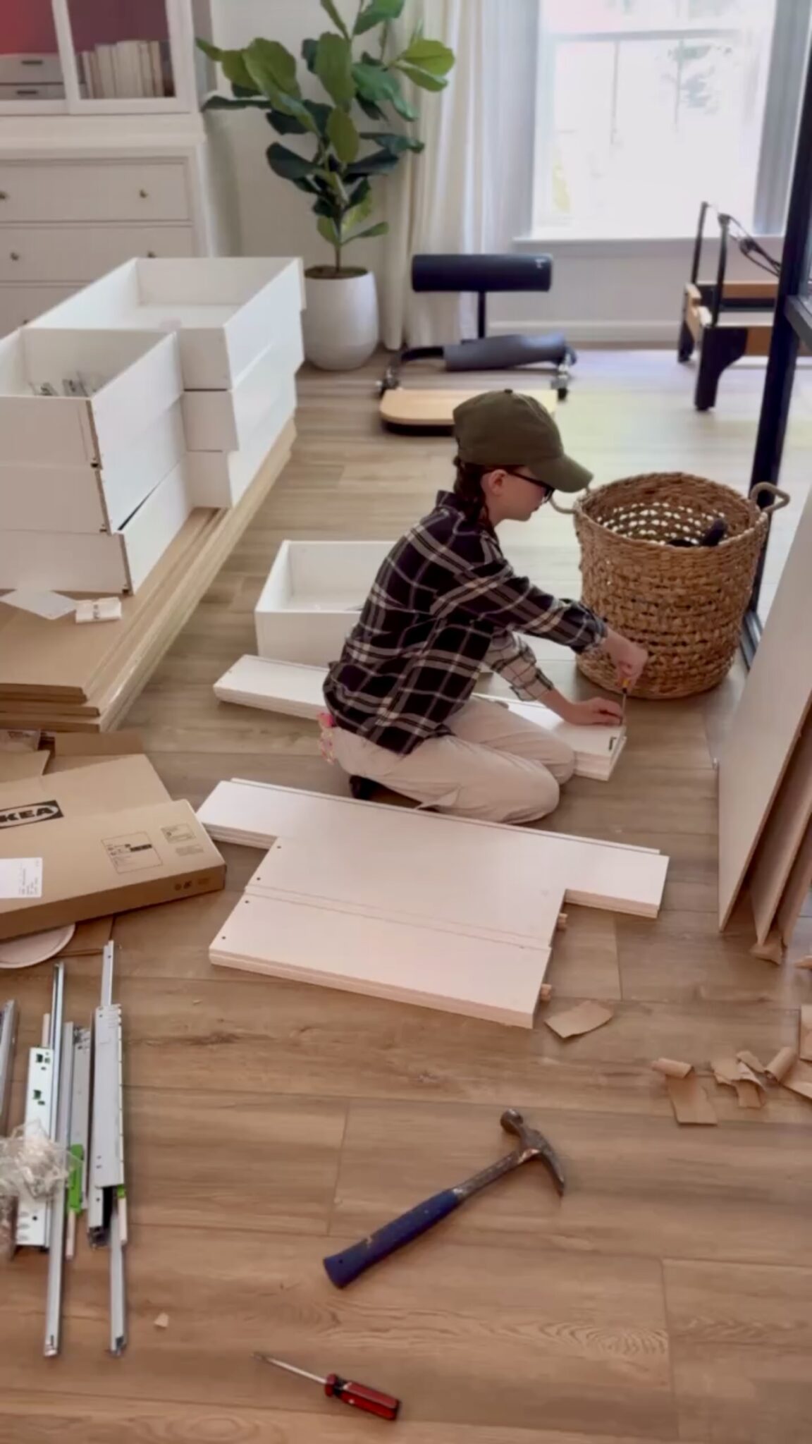 Basement Built Ins - Cabinet Assembly - Cass Makes Home