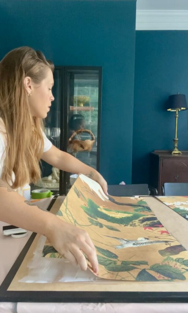 DIY Folding Screen Art - Cass Makes Home